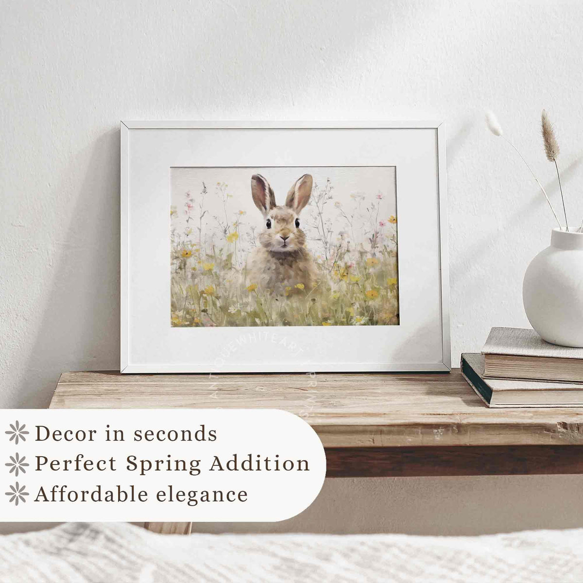 Printable Easter Bunny Wall Art - Easter Print - Spring Decor ...